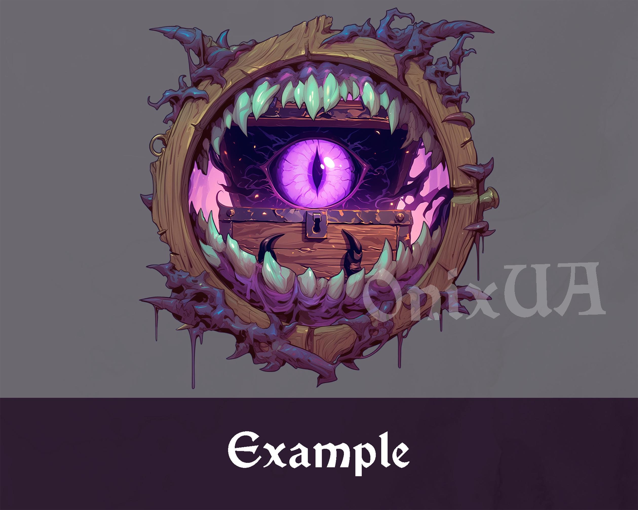 Mimic Token Frame: Digital Monster Border for Dnd, Pathfinder (PNG, PSD ...