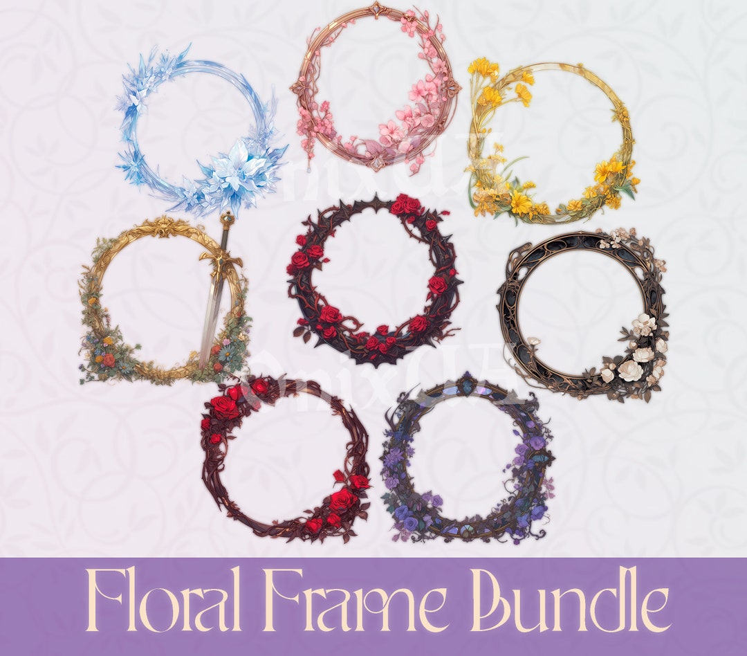 Floral Token Frames Bundle: D&D, VTT (digital Download) - Etsy