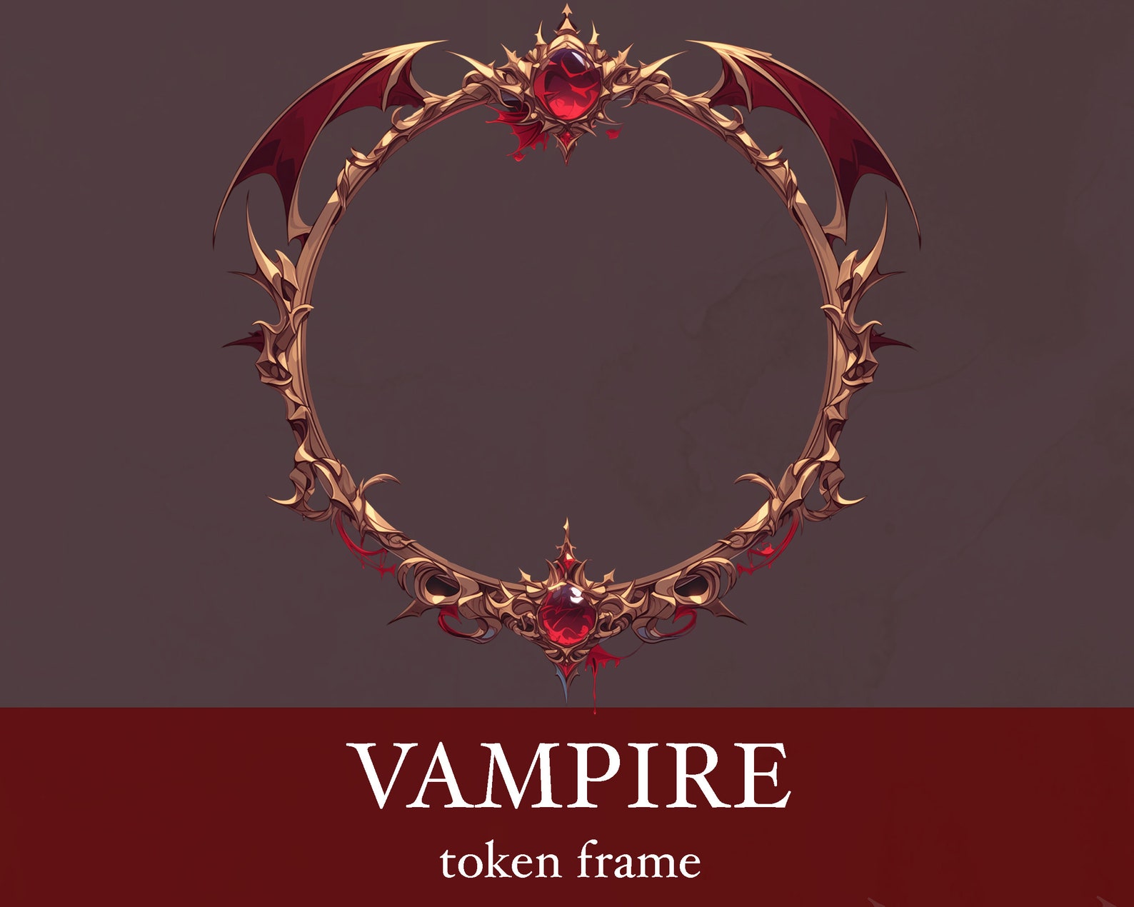 Vampire Token Frame. Digital Token for Tabletop, Dungeons and Dragons ...