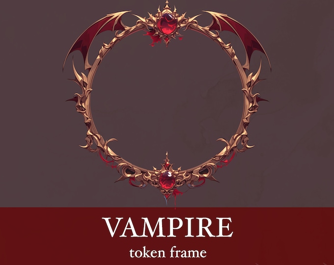 Vampire Token Frame. Digital Token for Tabletop, Dungeons and Dragons ...