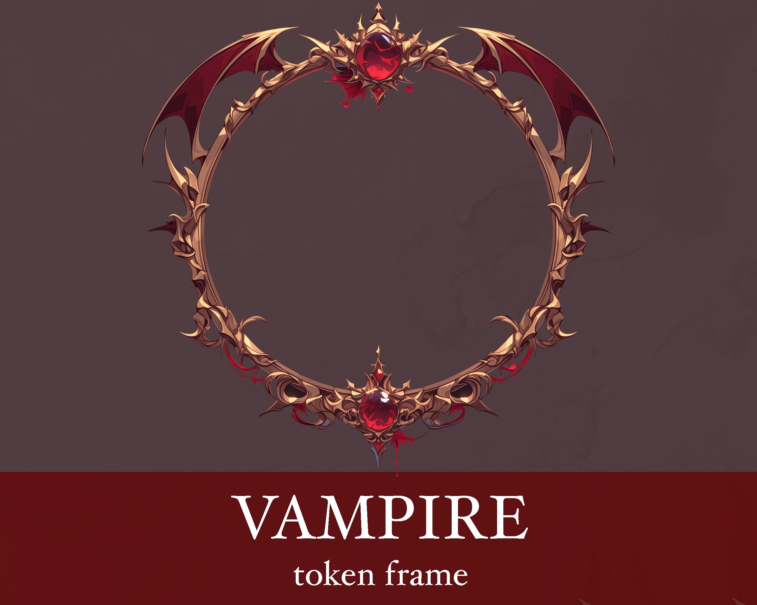 Vampire Token Frame. Digital Token for Tabletop, Dungeons and Dragons ...