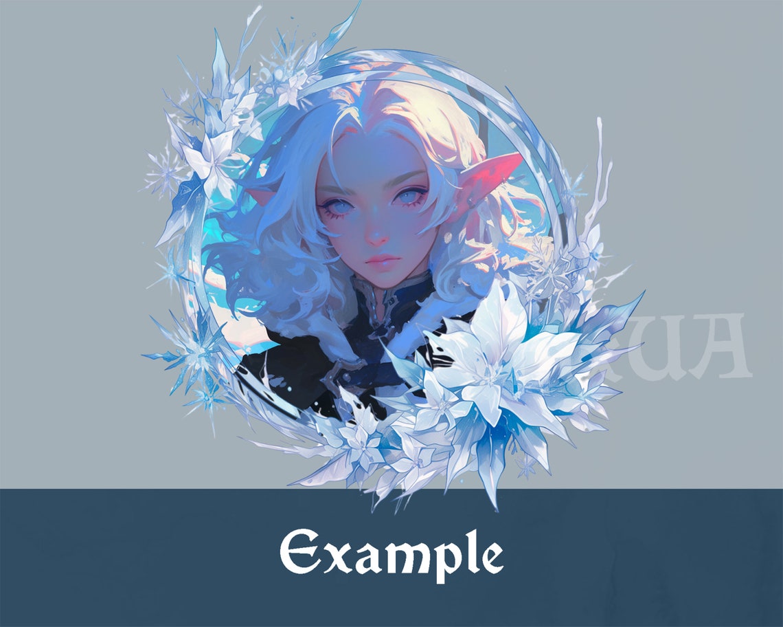 Winter Rose D&D Token Frame. White Cold Flowers Token Border for ...