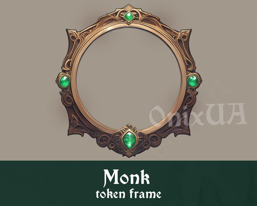 Monk Token Frame: D&D, Pathfinder VTT (PNG, PSD) - Etsy