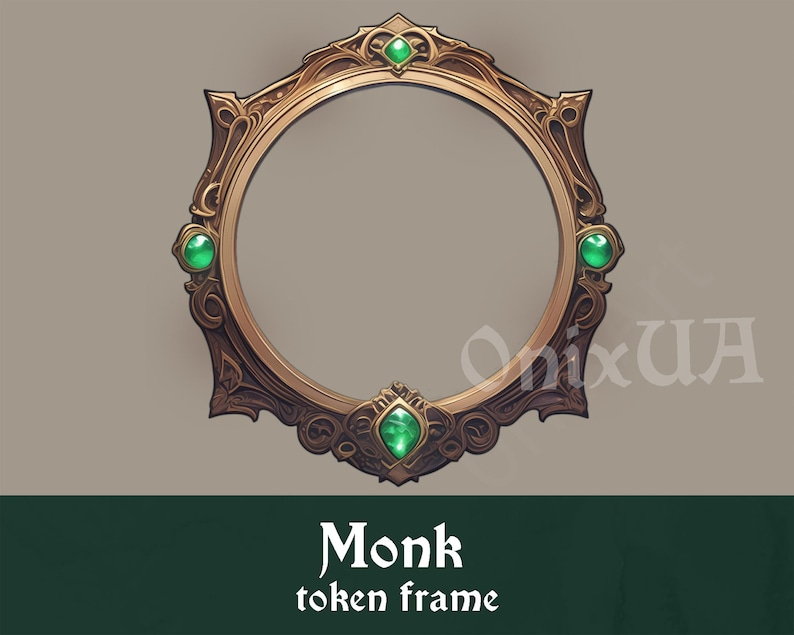 Monk Token Frame: D&D, Pathfinder VTT (PNG, PSD) - Etsy