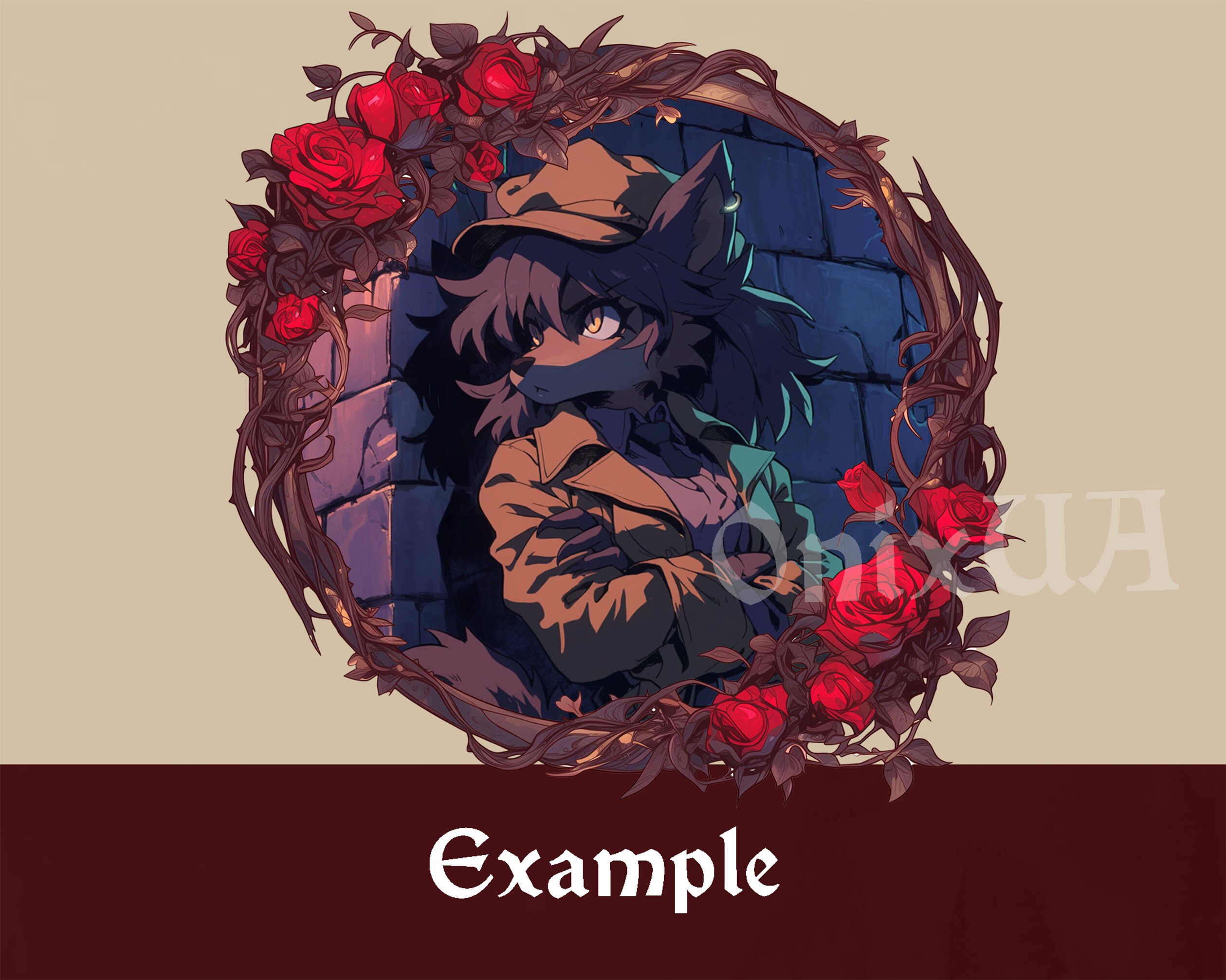 Red Roses D&D Token Frame. Digital Flowers Token Border for Dungeons ...