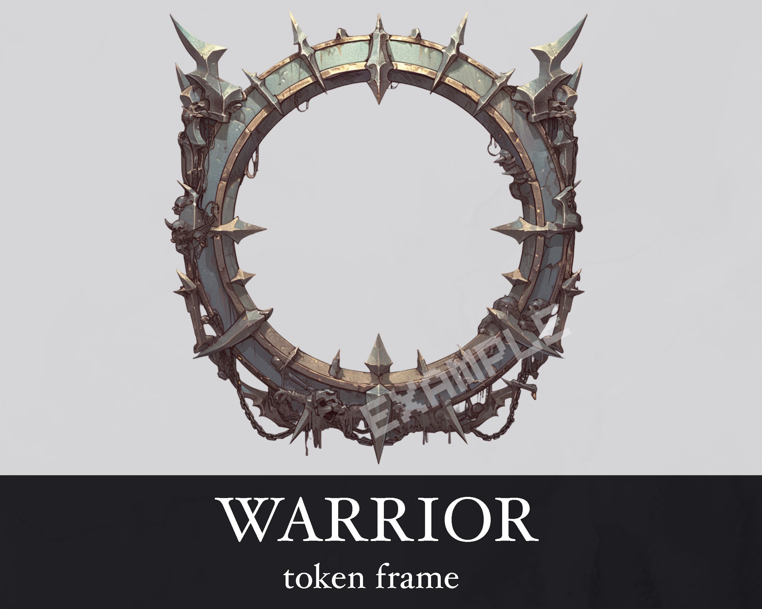 Fighter D&D Token Frame. Digital Token for Tabletop, Dungeons and ...