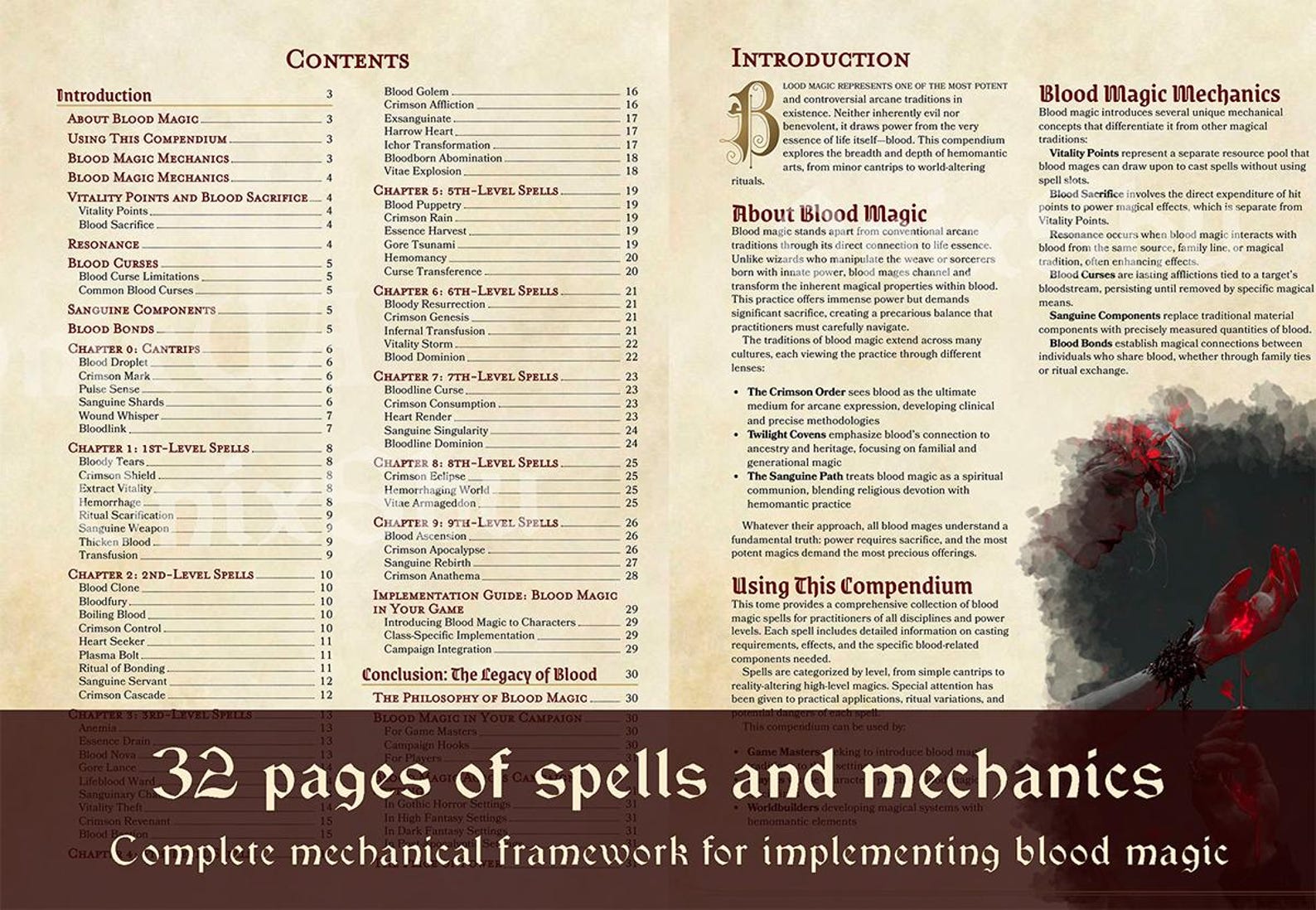 The Crimson Codex: Blood Magic for 5e - Etsy