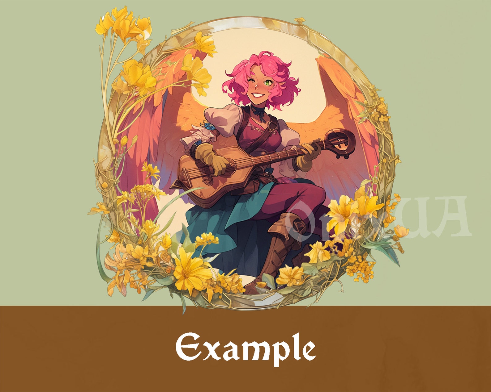 Yellow Floral D&D Token Frame: Bard, Druid, Noble (digital Download) - Etsy