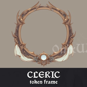 Cleric D&D Token Frame. Digital Token for Tabletop, Dungeons and ...