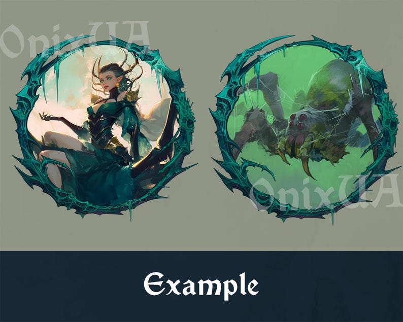 Spider Token Frame: Arachnid Border for D&D, Pathfinder (PSD, PNG) - Etsy