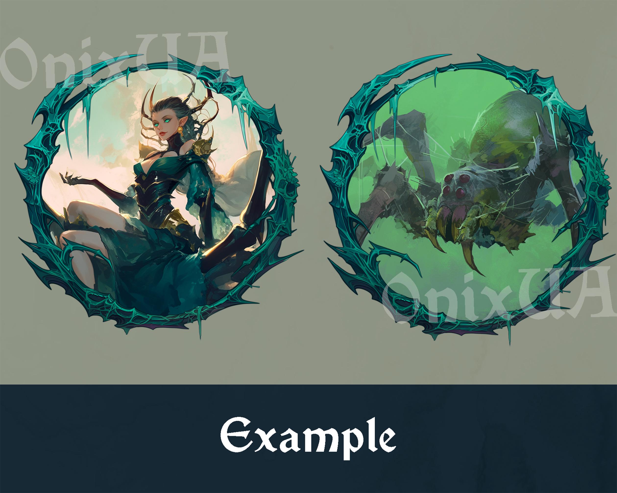 Spider Token Frame: Arachnid Border for D&D, Pathfinder (PSD, PNG) - Etsy