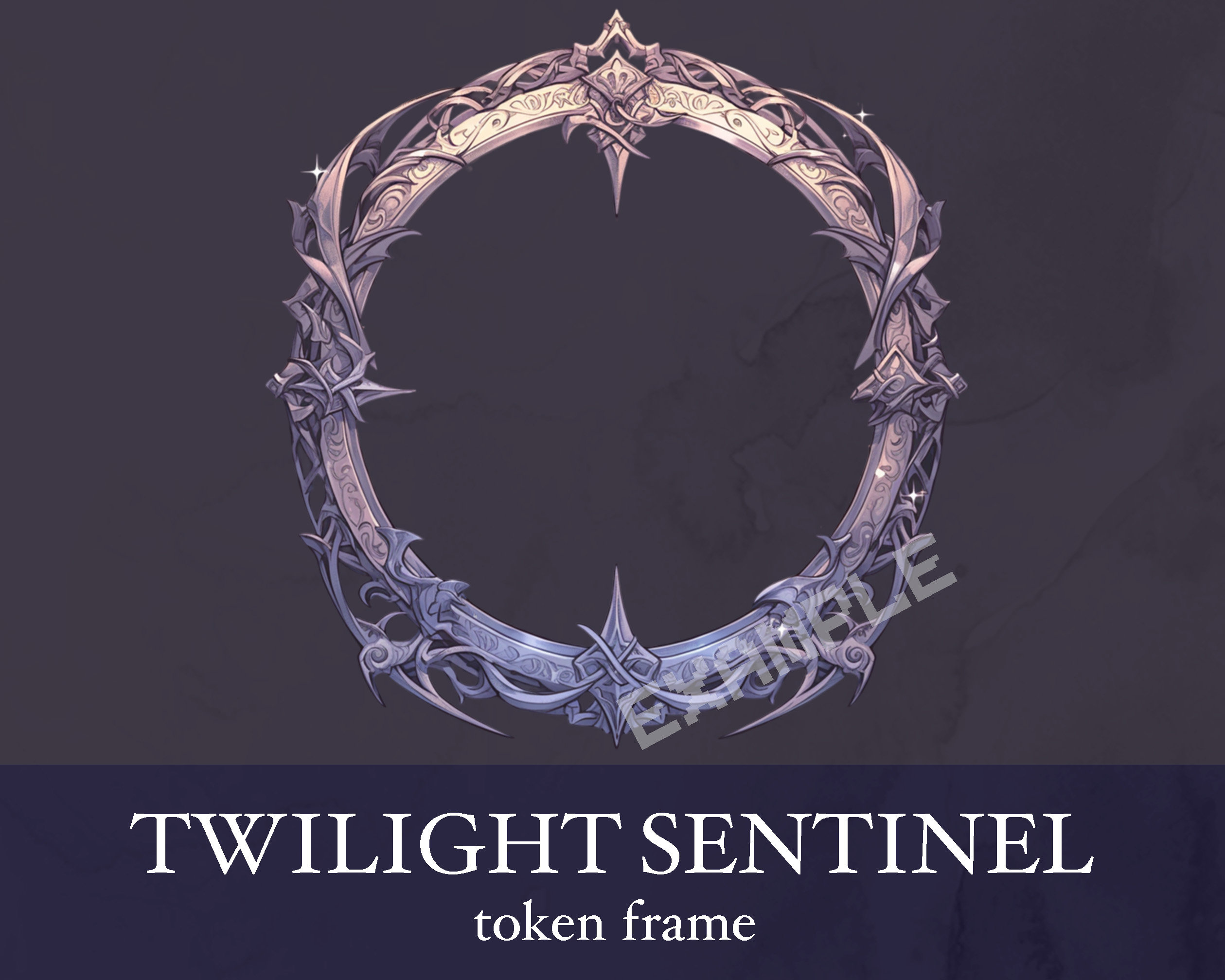 Twilight Paladin Token Frame: Digital Art for VTT (PSD, PNG) - Etsy