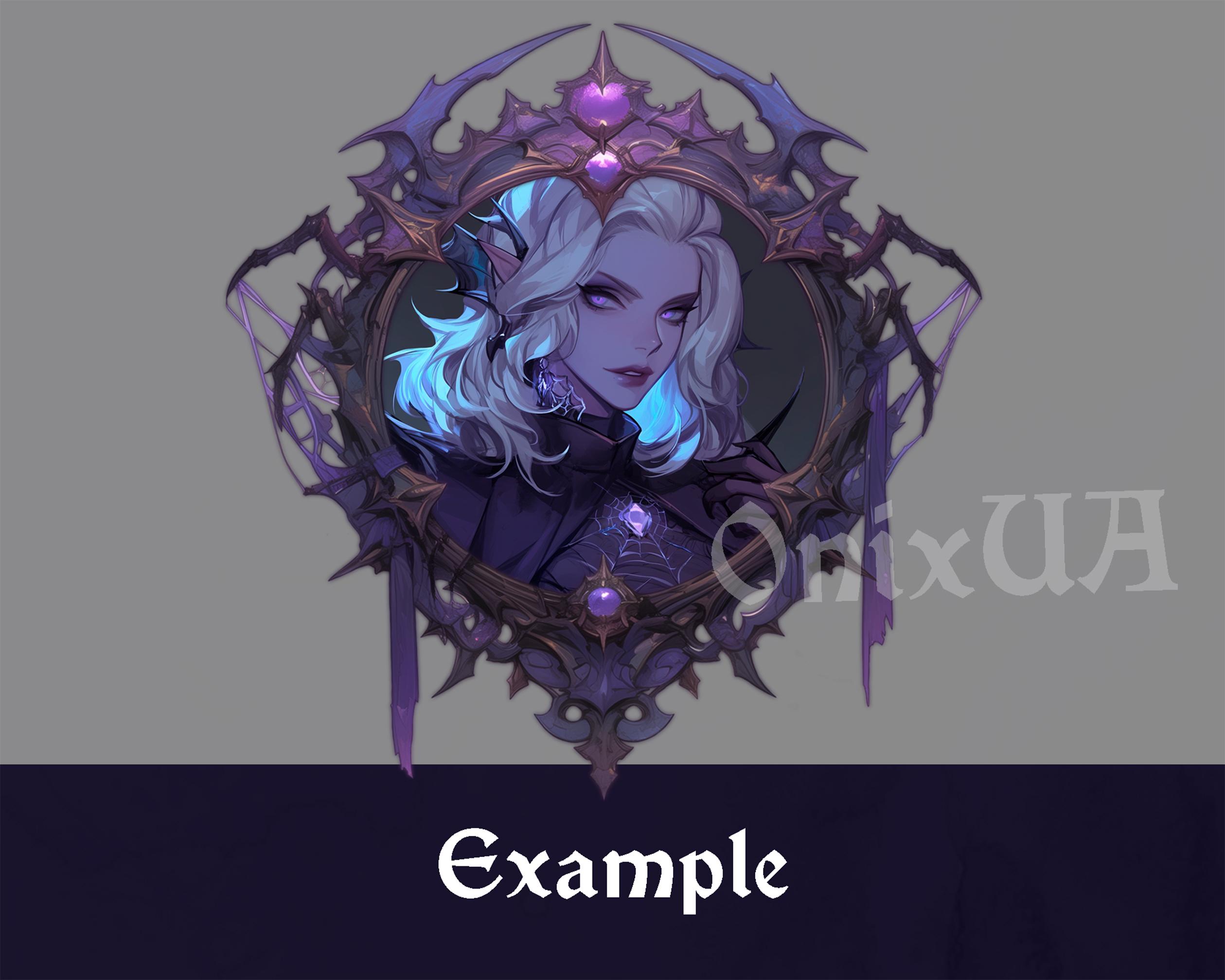 Drow Elf Token Frame: Lolth Border for D&D, Pathfinder (digital ...