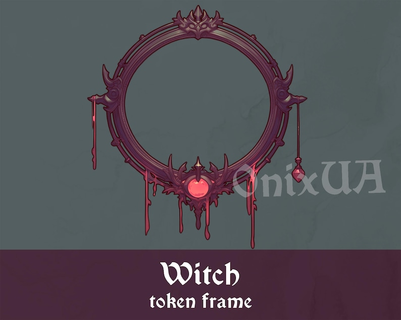 Witch Dnd Token Border | Digital Witch Frame for Dungeons & Dragons and ...