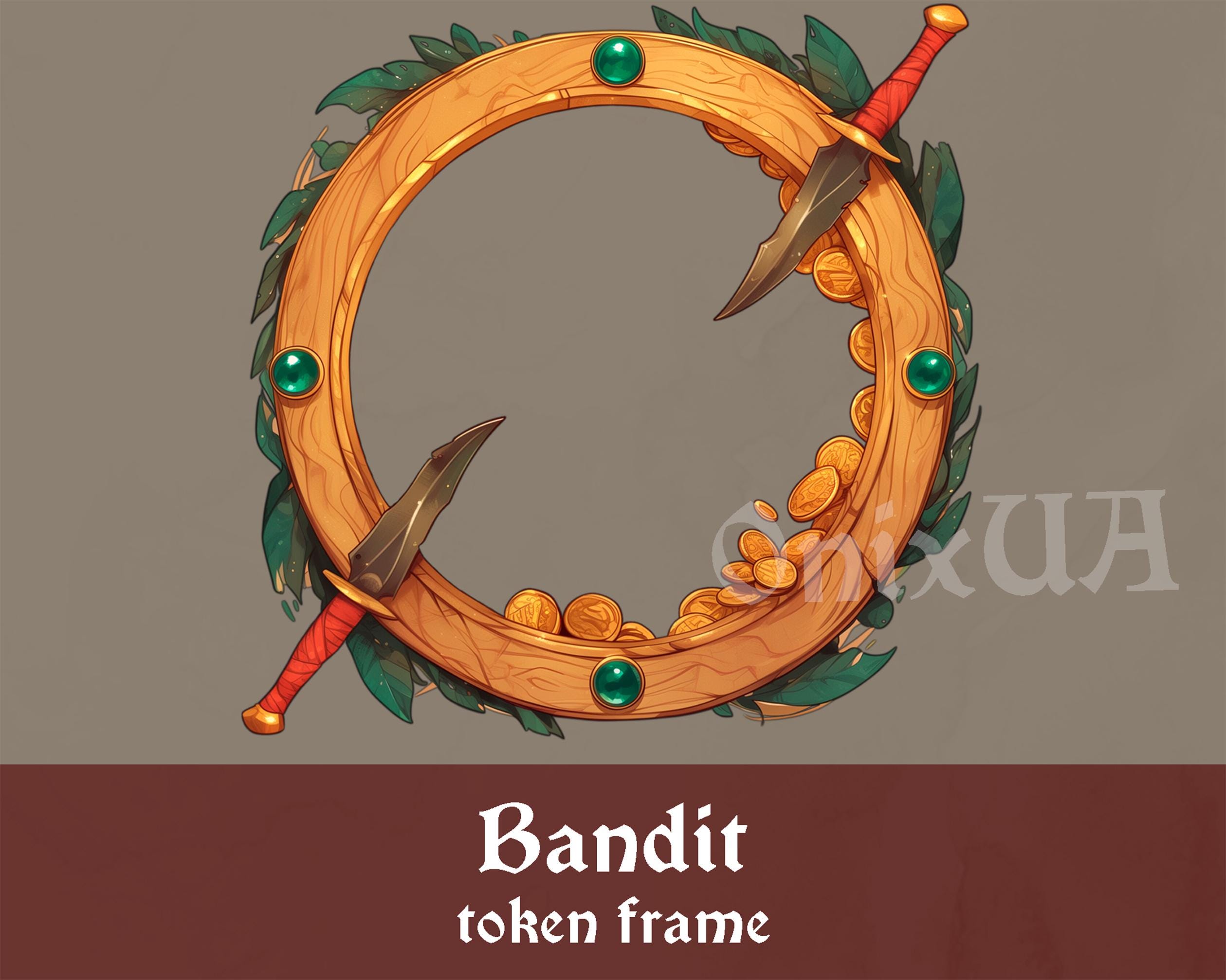 Rogue Bandit D&D Token Frame. Digital Token Border for Dungeons and ...