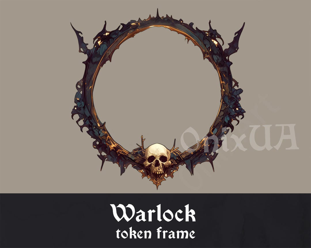 Warlock D&D Token Frame. Digital Token for Tabletop, Dungeons and ...