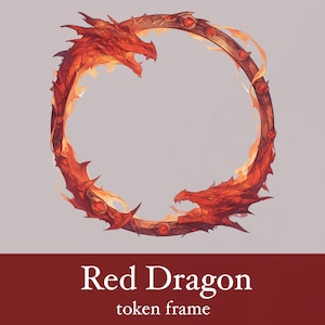 Red Dragon D&D Token Frame. Digital Token for Tabletop, Dungeons and ...