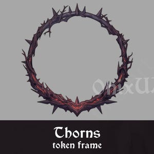Thorns D&D Token Frame. Digital Thorn Witch Token Border for Dungeons ...