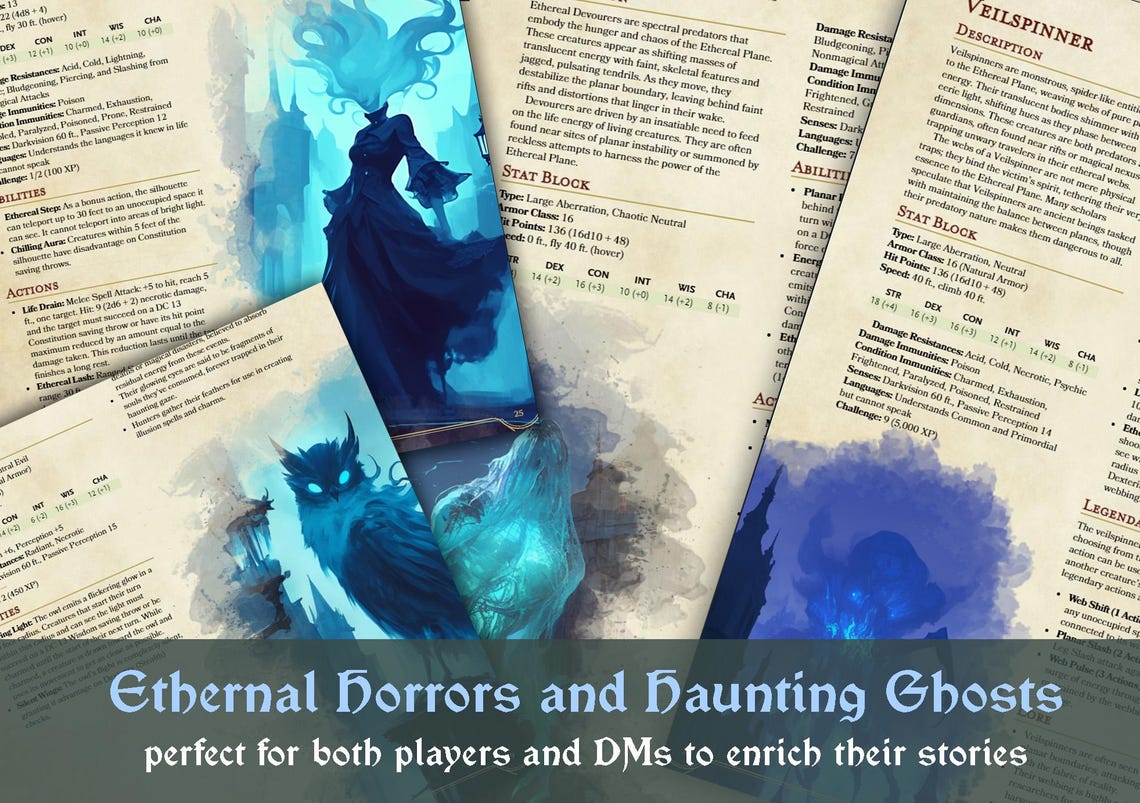 Dark Fantasy Monster Manual for Dnd | Nocturnal Horrors: Bestiary of ...
