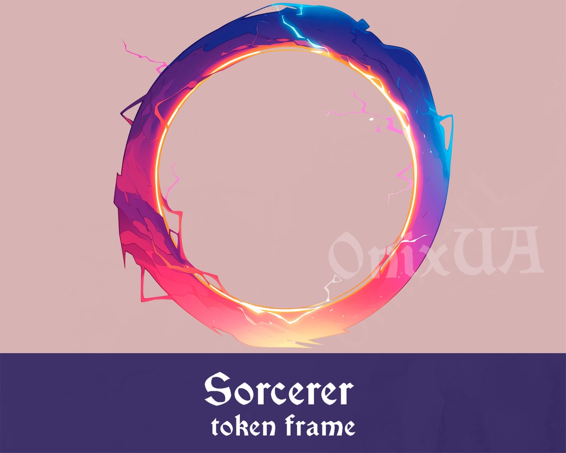 Sorcerer Token Frame: D&D, Pathfinder VTT (PNG, PSD) - Etsy