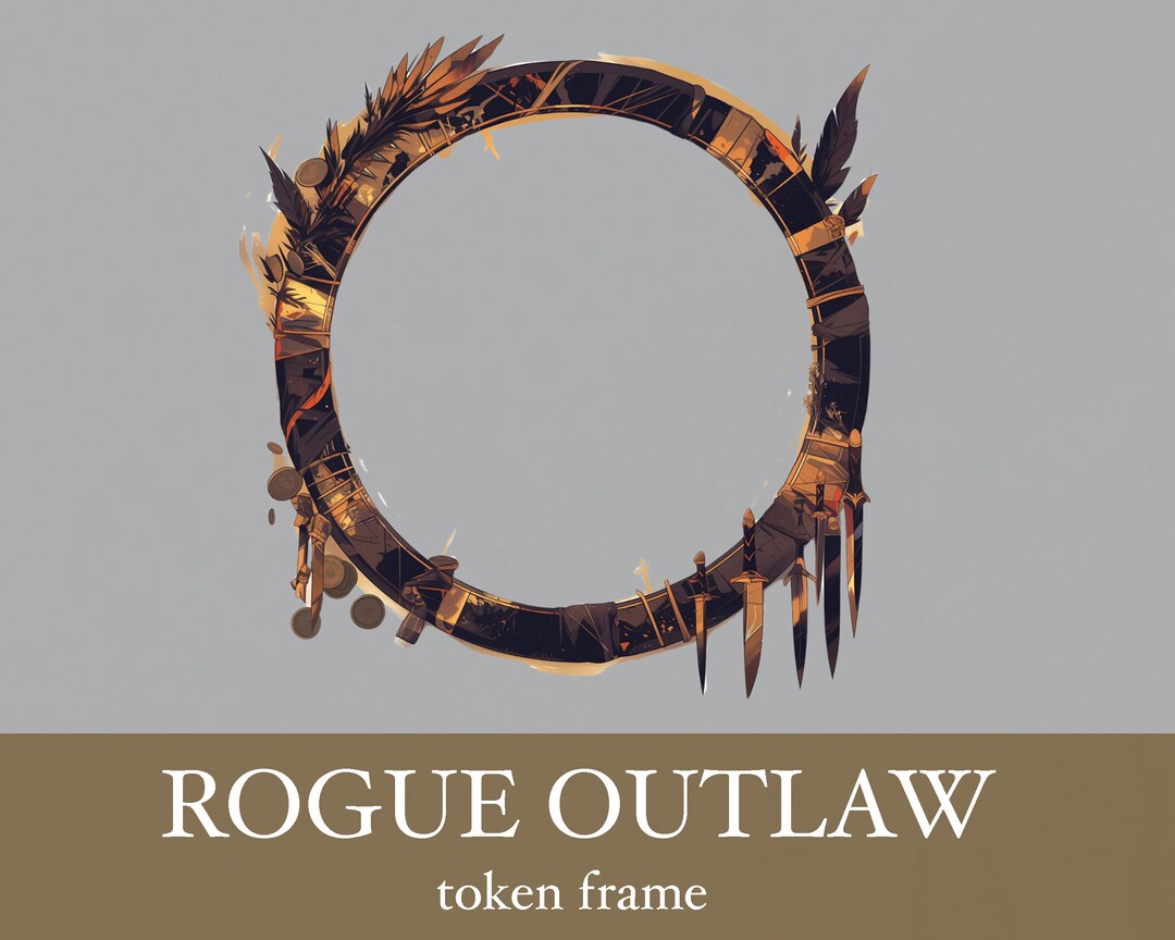 Rogue Outlaw D&D Token Frame. Digital Token for Tabletop, Dungeons and ...