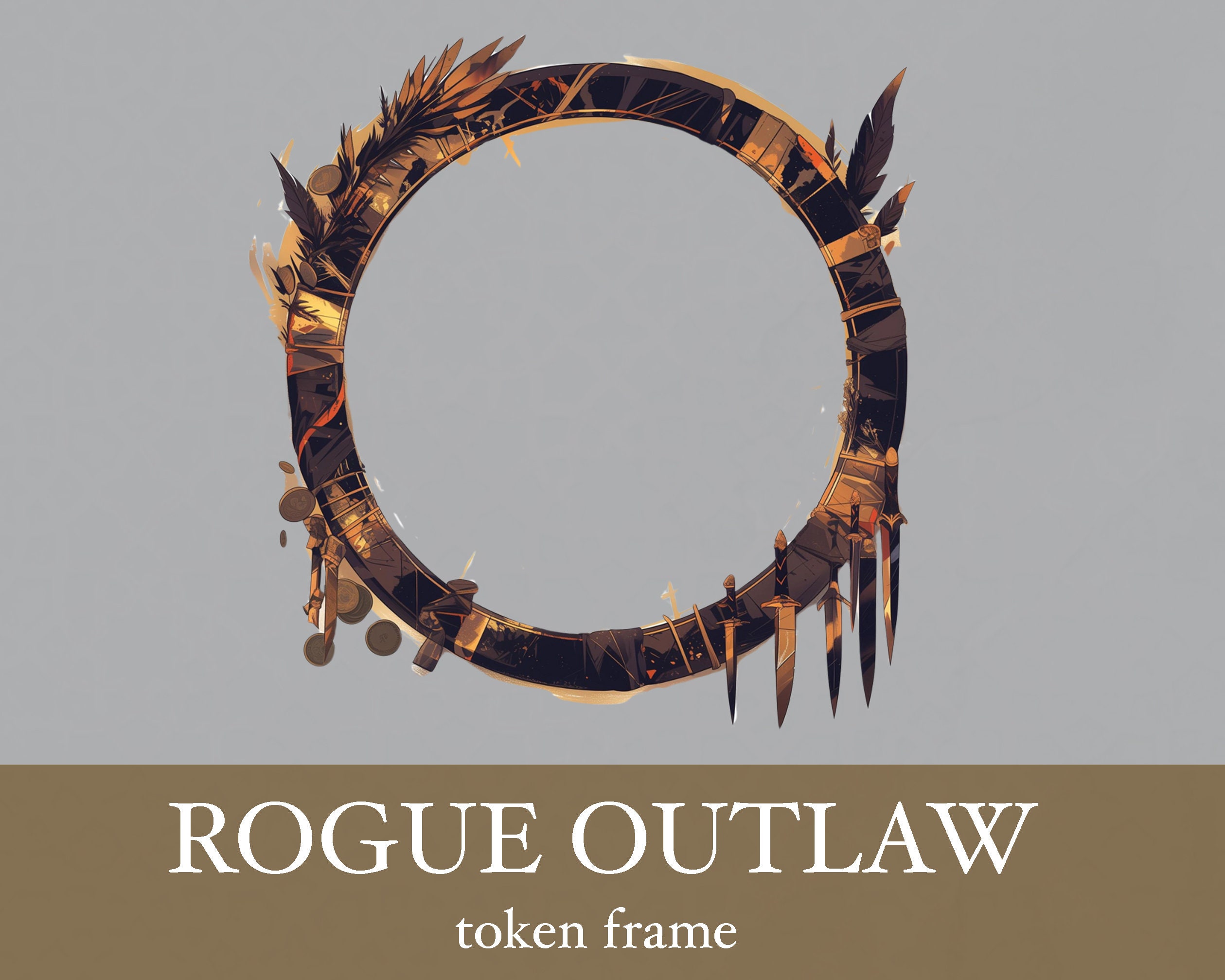 Rogue Outlaw D&D Token Frame. Digital Token for Tabletop, Dungeons and ...
