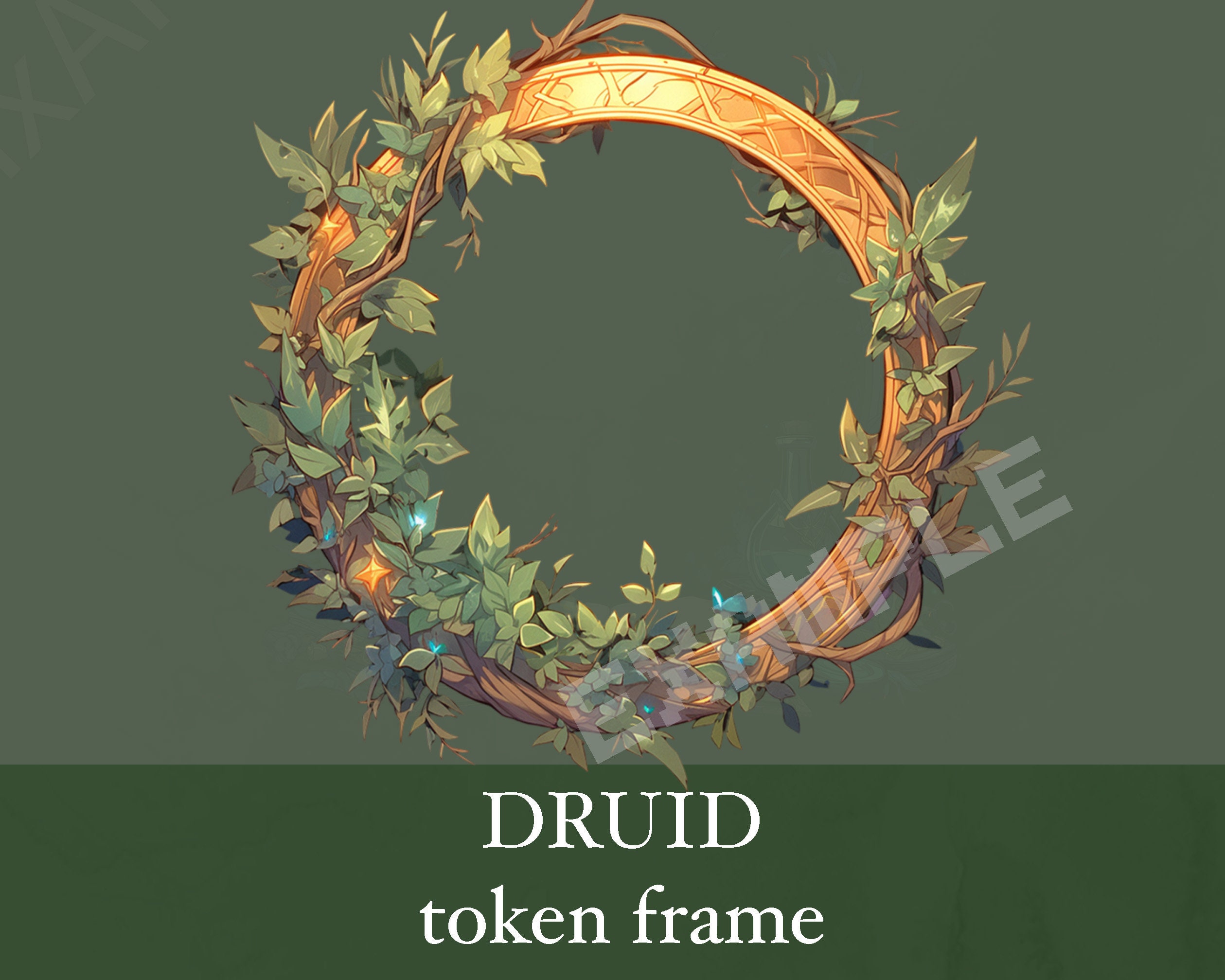 Druid Token Frame: Dawn & Night - VTT Digital Download - Etsy
