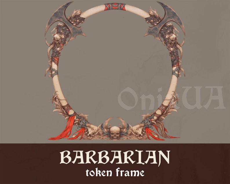 Barbarian Token Frame: D&D, Pathfinder VTT (digital Download) - Etsy