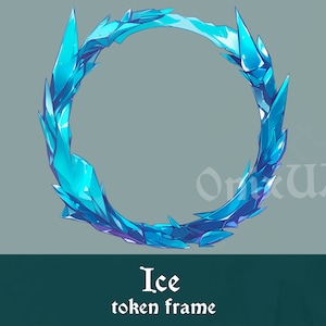 Frost Ice Token Frame for D&D, Pathfinder - White Cold Border for Mages ...