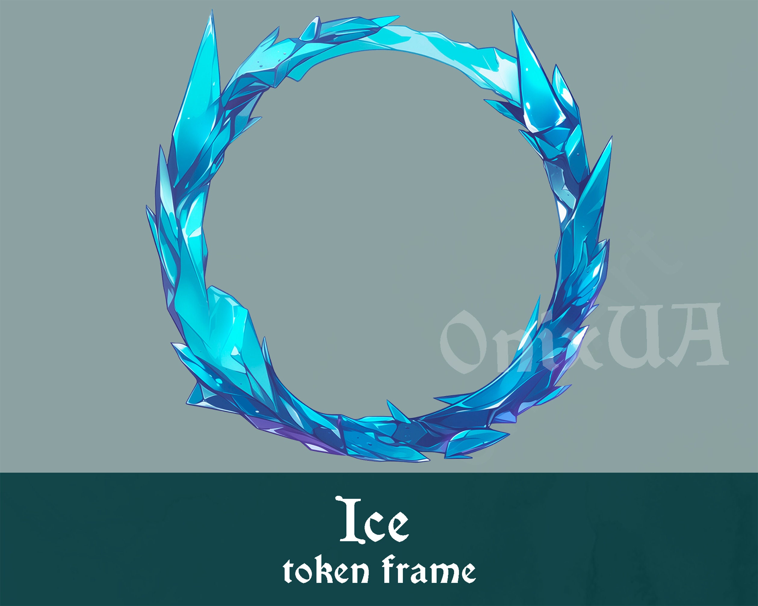 Frost Ice Token Frame for D&D, Pathfinder - White Cold Border for Mages ...