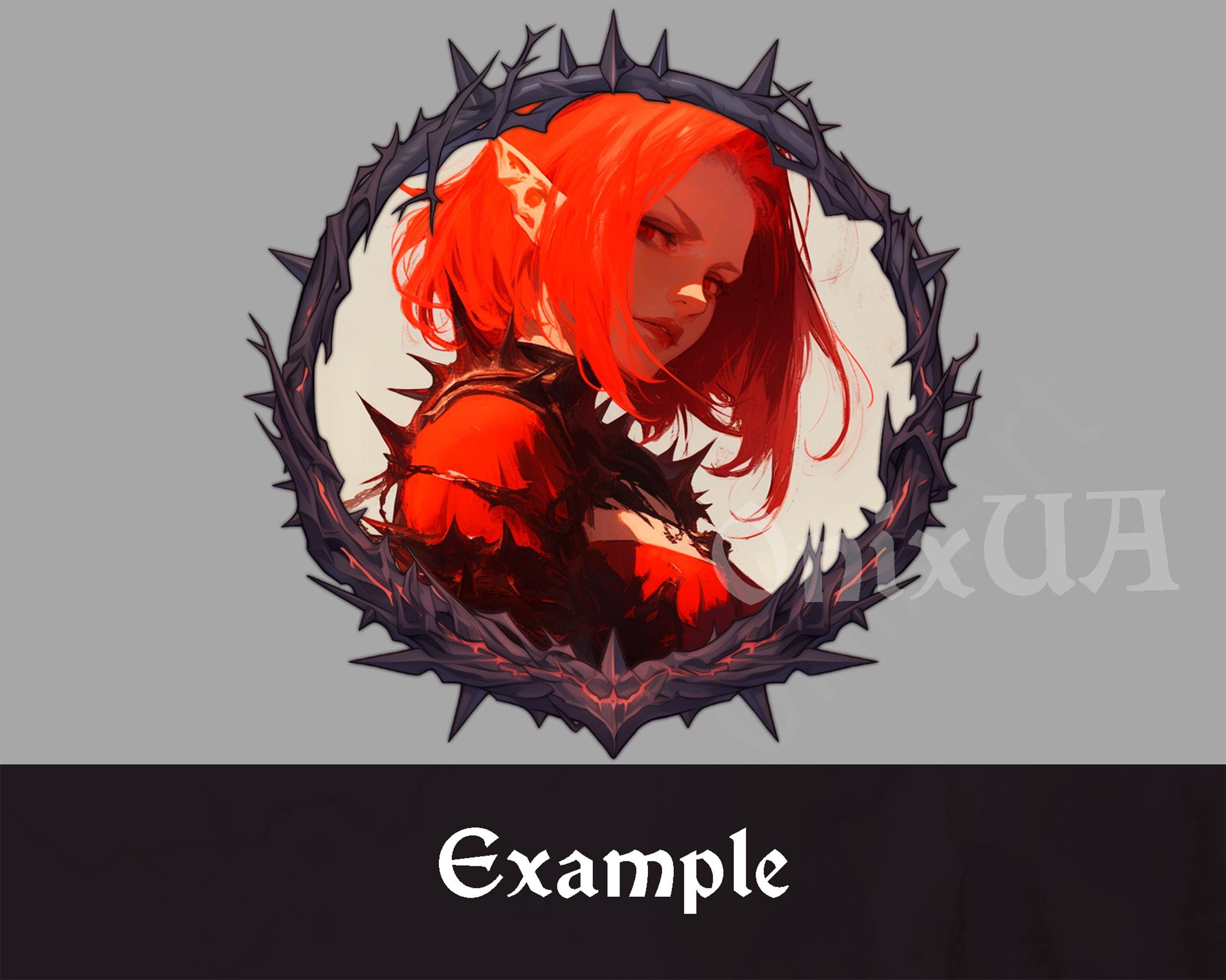 Thorns Token Frame: Digital Border for Dnd, Pathfinder (PSD, PNG) - Etsy