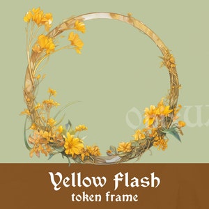 Yellow Floral D&D Token Frame: Bard, Druid, Noble (digital Download) - Etsy