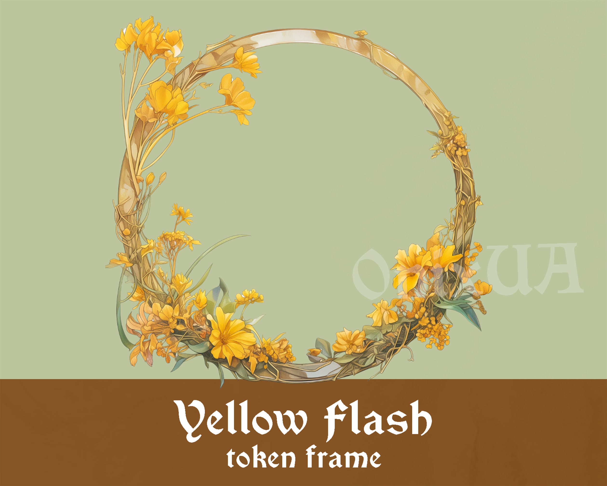 Yellow Floral D&D Token Frame: Bard, Druid, Noble (digital Download) - Etsy