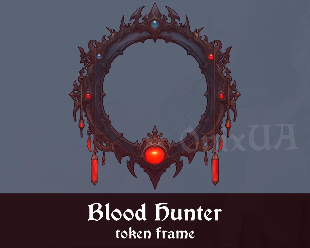Blood Hunter Dnd Token Border | Digital Witch Hunter and Mercenary ...