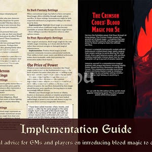 The Crimson Codex: Blood Magic for 5e - Etsy