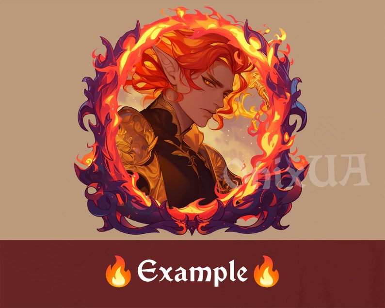 Fire Token Frame: Flames Border for VTT Games (PNG, PSD) - Etsy