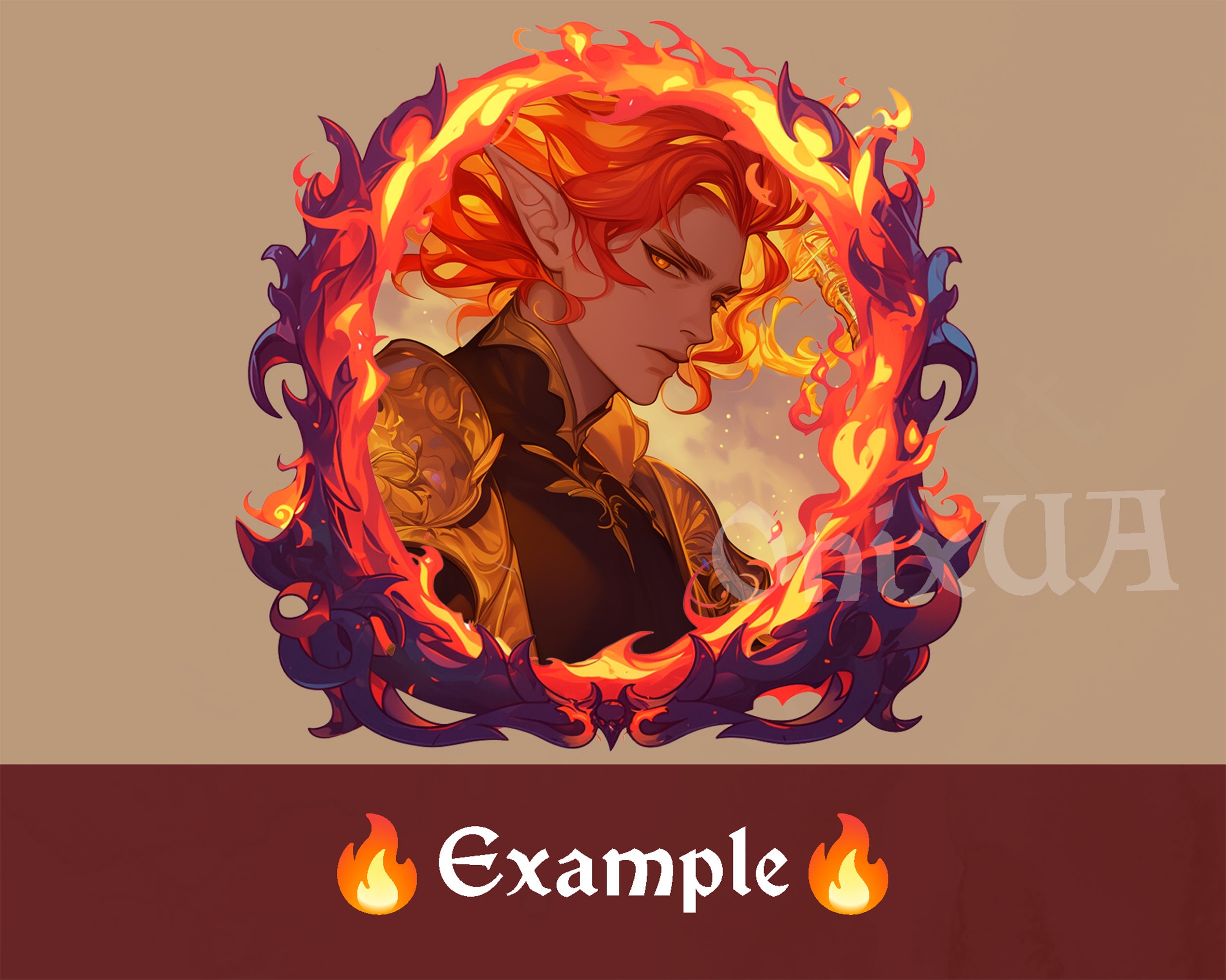Fire Token Frame: Flames Border for VTT Games (PNG, PSD) - Etsy