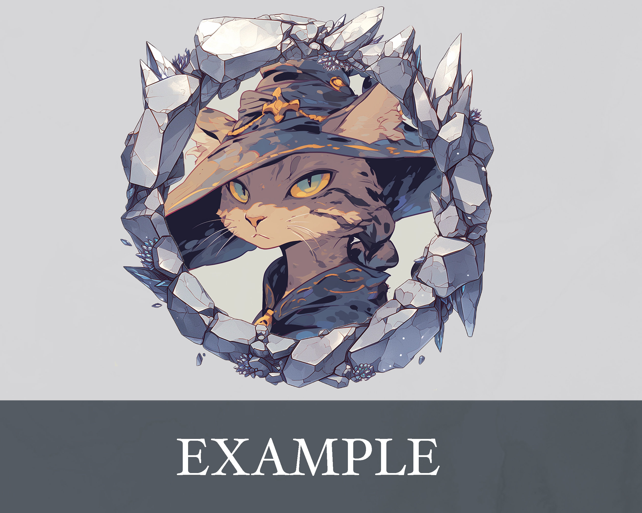 Crystal Stone Dragon / Wizard / Golem Token Frame. Digital Token for ...