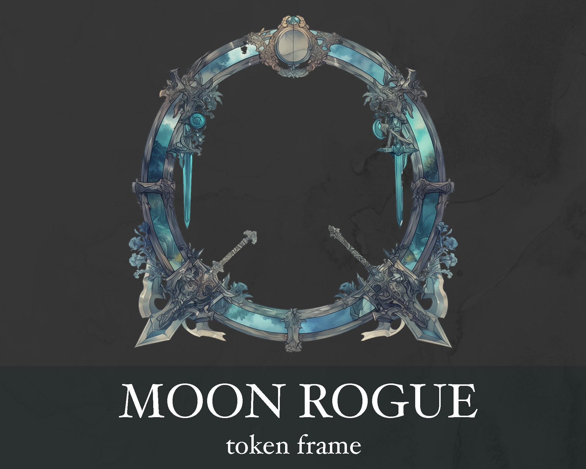 Moon Rogue D&D Token Frame. Digital Token for Tabletop, Dungeons and ...