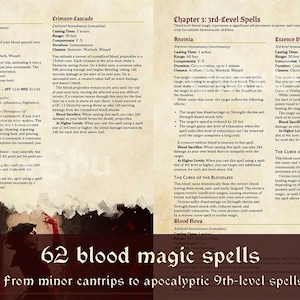 The Crimson Codex: Blood Magic for 5e - Etsy