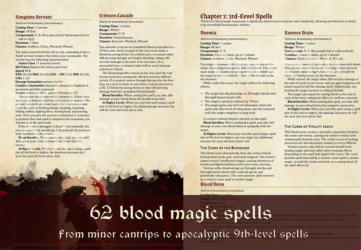 The Crimson Codex: Blood Magic for 5e - Etsy
