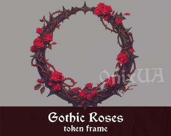 Pure Noble D&D Token Frame. White Rose Flowers Token Border for ...