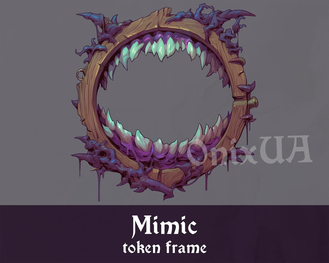 Mimic Token Frame: Digital Monster Border for Dnd, Pathfinder (PNG, PSD ...