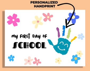 First Day of School Handprint Art Back to School Craft Handprint Craft ...