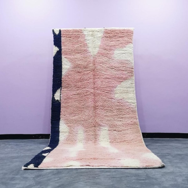 Pink and Navy Rug - Etsy