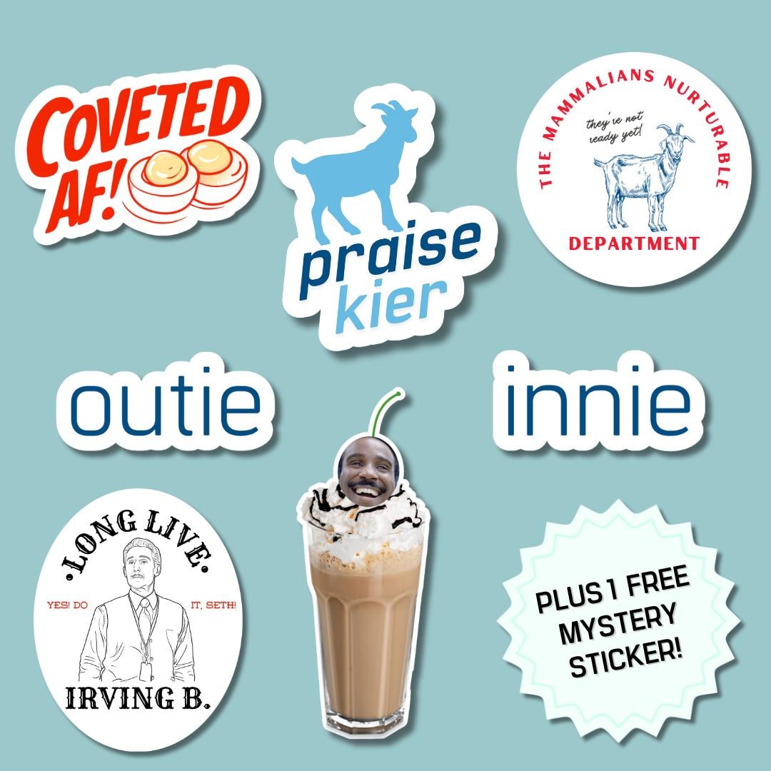 Severance Inspired Sticker Pack – 8 Pack Vinyl Stickers, Mystery Bonus ...