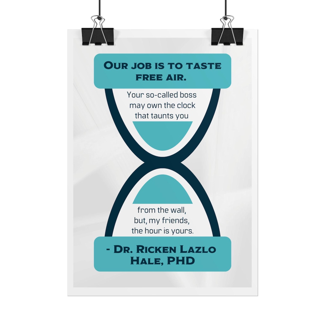 Severance-inspired Hourglass Poster, the Hour is Yours, Ricken Hale ...