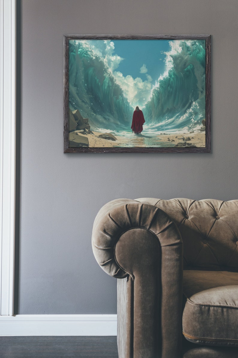 Digital Illustration of Moses - Modern Twist on Historic Red Sea Event ...