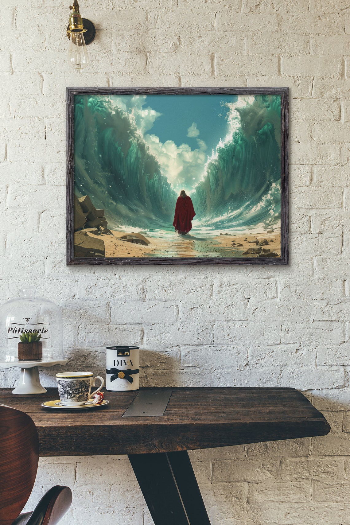 Digital Illustration of Moses - Modern Twist on Historic Red Sea Event ...