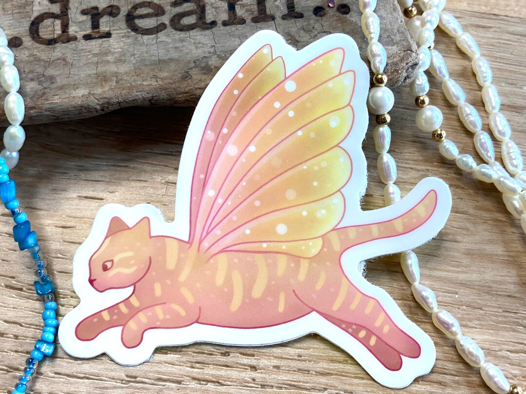 Magic Pink Lemonade Cat Fairy. Vinyl Sticker for Water Bottle - Etsy